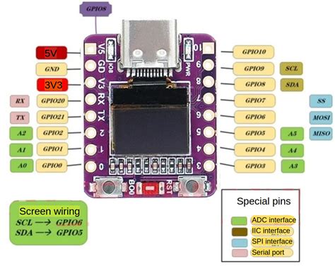 Esp32 C3 Supermini With 0 42 Inch Oled Display Electronics And Domotica