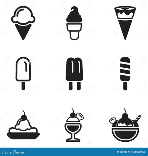 Ice Cream Icons Stock Vector Image 40806579