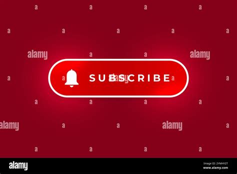 Red Subscribe Button Icon For Web App Vector Stock Vector Image And Art
