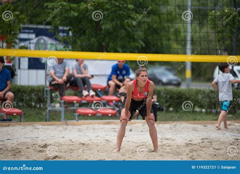 Girl Playing Beach Volleyball Editorial Photo Image Of Person