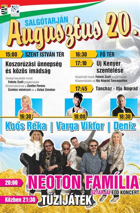 augusztus programok Salgótarjánban