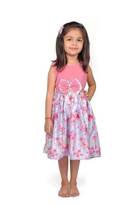 Buy Tior Girls Pink Floral Dress 9 10 Y Online At Best Prices In India Jiomart