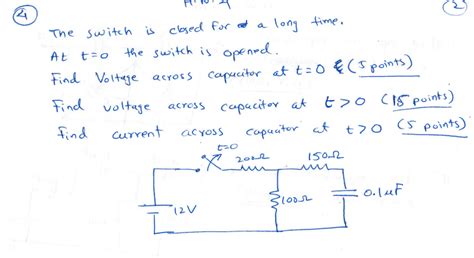 Solved The Switch Is Closed For A Long Time At T 0 The Chegg Com