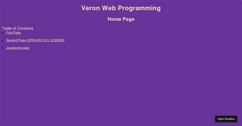 Veron Web Programming Codesandbox