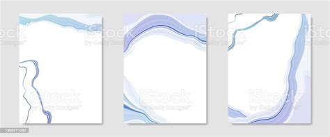추상적인 파란색 액체 대리석 수채화 배경의 컬렉션 파스텔 최소한의 대리석 파도 스플래시 효과 웨딩 초대 카드 배너 포스터를 위한 벡터 일러스트 디자인 템플릿 0명에 대한