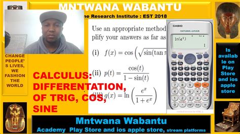 Calculus Diffrentation First Principle Derivate Trig Youtube