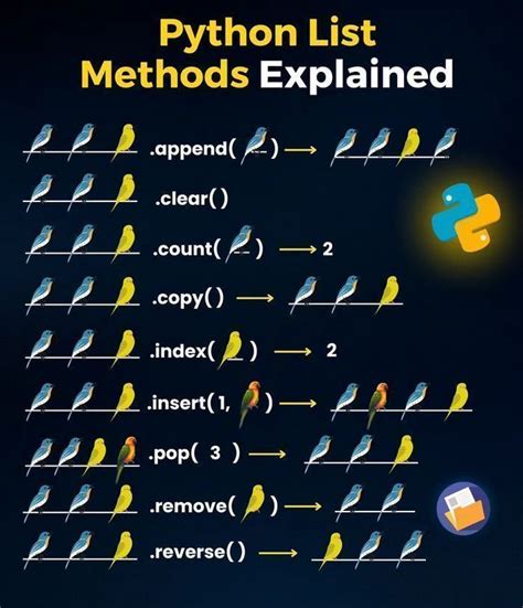 🐍💡 𝐏𝐲𝐭𝐡𝐨𝐧 𝐋𝐢𝐬𝐭 𝐌𝐞𝐭𝐡𝐨𝐝𝐬 𝐄𝐱𝐩𝐥𝐚𝐢𝐧𝐞𝐝 🐦 Samar Ayadi