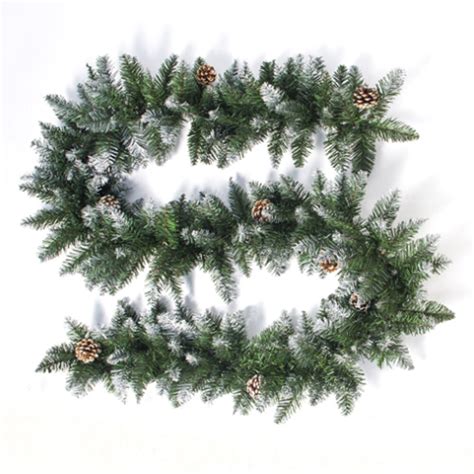 27m Christmas Rattan Green White Artificial Xmas Grandado