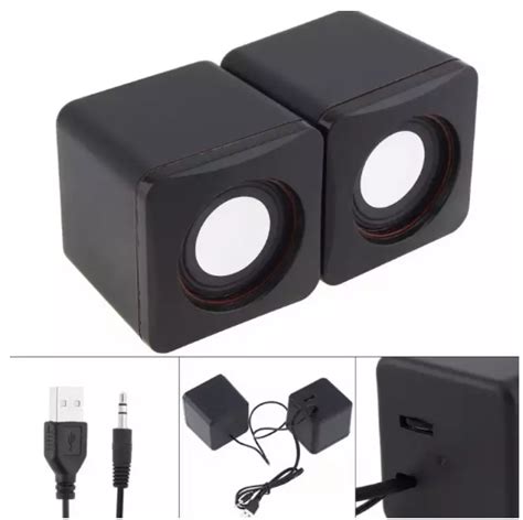 T Speaker W Usb Mini Portable Speakers Computer Soundbox With Mm Stereo Jack And Usb