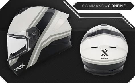 Shox Command Confine Ece R22 06 Motorcycle Helmet