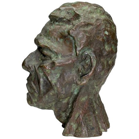 Fine Bronze Bust Of A Man In Manner Of Sir Jacob Epstein British 1880