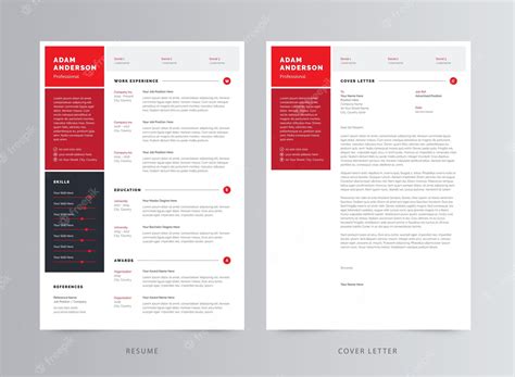 Premium Vector Professional Resume Or Cv And Cover Letter Template