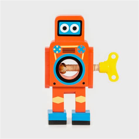 Robot Nut Cracker Retro Wooden Robots Crack Tough Nuts