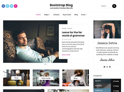 Bootstrap Blog Wordpress Theme