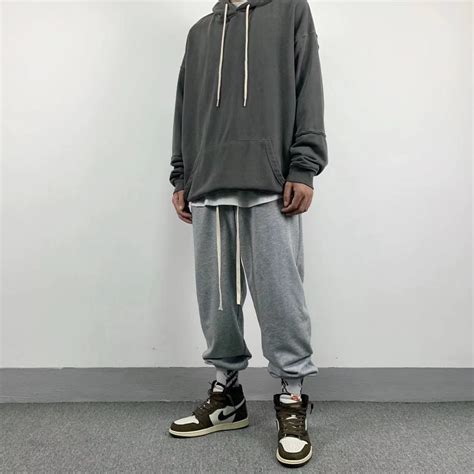 Utterer自制 Kanye风欧美潮牌男女同款卫裤嘻哈宽松yeezy束腿神裤虎窝淘