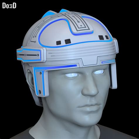 Tron 1982 Helmet Og Classic Kevin Flynn 3d Printable Model Ogt13 Do3d