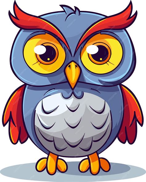 Niedliche Eule Tier Cartoon Charakter Symbol Eule Logo Aufkleber Design