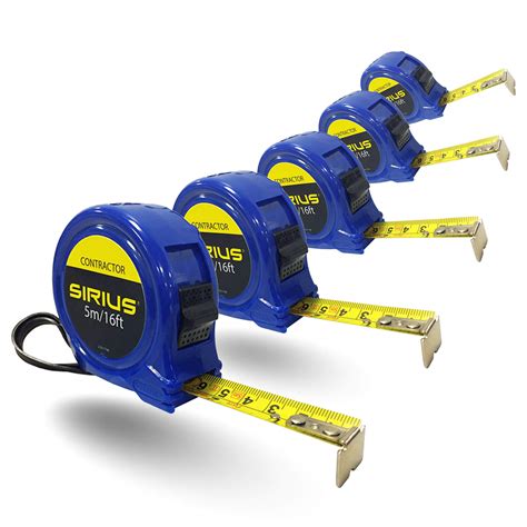 Sirius 5 Piece Contractor Tape Measure Kit Pocket Tape Measures