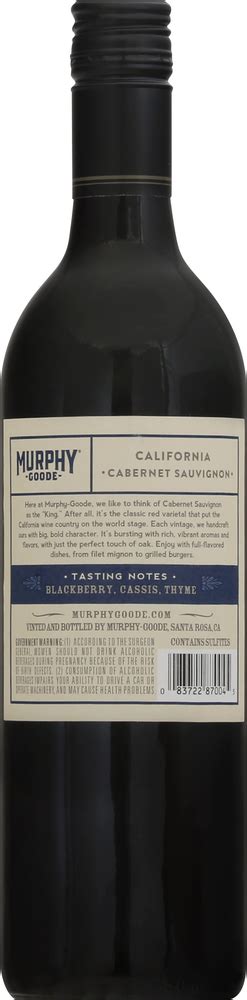 Murphy Goode Logo Murphy Goode California Cabernet Sauvignon Red Wine