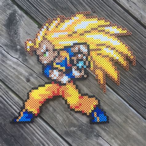 Perler Beads Super Saiyan 3 Goku Pixel Art Pixel Art Pattern Perler Sexiezpix Web Porn