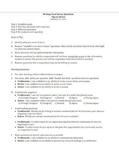 38 Survey Question Examples To Download