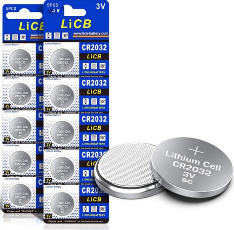 LiCB CR2032 3V Pilas De Litio Paquete Con 10 Amazon Mx