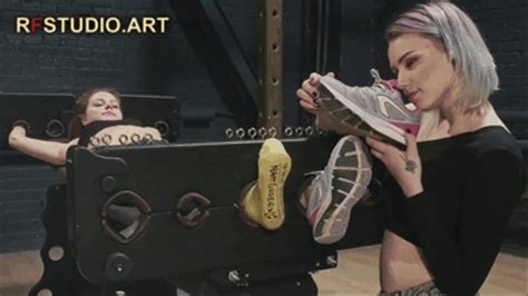 Astrid The Tickler And Leya The Ticklee Part 1 Tickling In Stocks