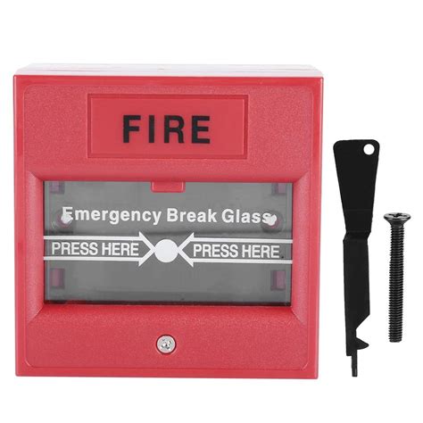Red Sign Emergency Stop Switch Emergency Exit Fire Alarm Button