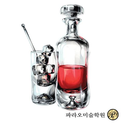 투명재질유리병기초디자인개체기디개체기초디자인개체표현파라오개체파라오미술학원얼음유리컵투명표현 질감