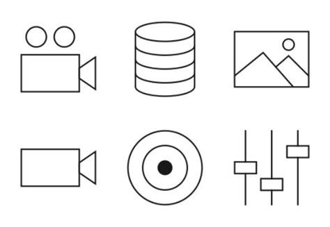 basic black line 2 icons by huang quanrong