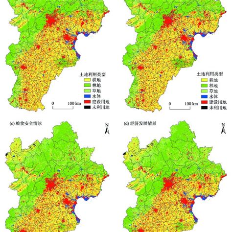 Land Use Spatial Pattern In 2025 Under Different Scenarios With