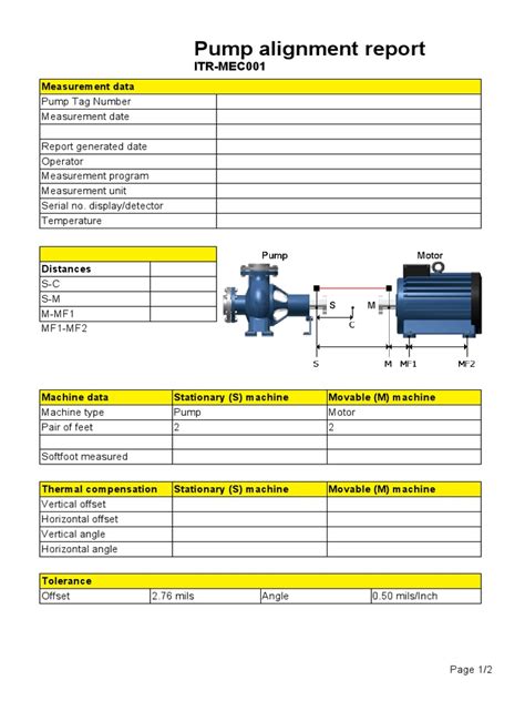 Pump Alignment Report Pdf