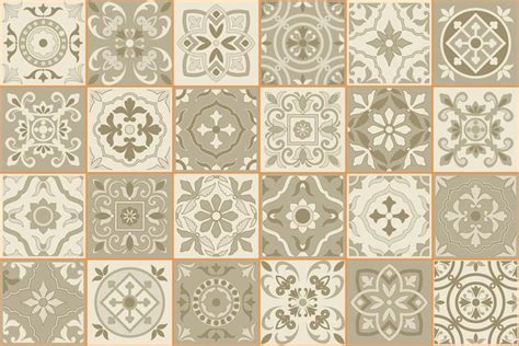 Moroccan Tiles 5 Shades Seamless Moroccan Tiles Moroccan Tiles
