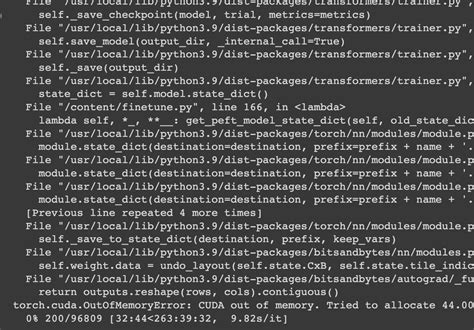 how can i fix a cuda out of memory exception while saving a pytorch