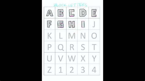How To Draw Block Letters YouTube