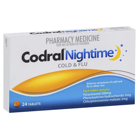 Codral Pe Night 24 Tablets Corner Chemist