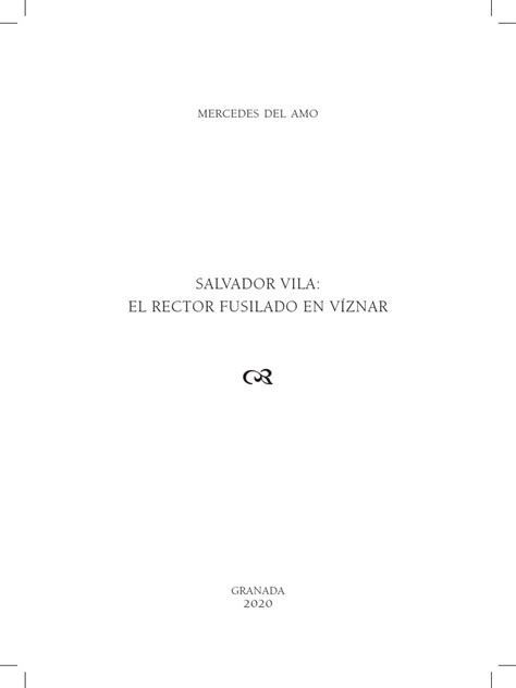 Sv El Rector Fusilado Pdf Granada Guerra Civil Española