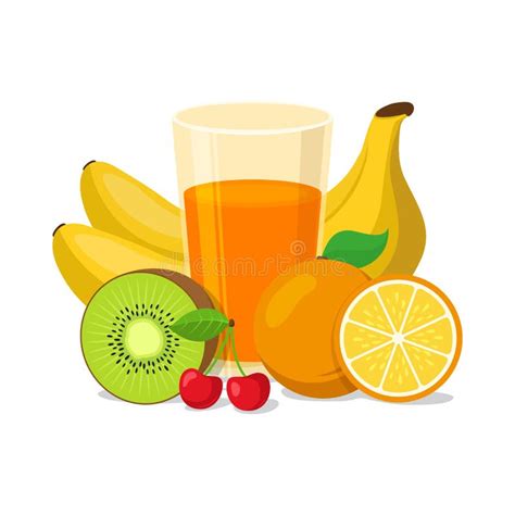 Glass Of Fruit Juice Stock Vector Illustration Of Vector 68400522