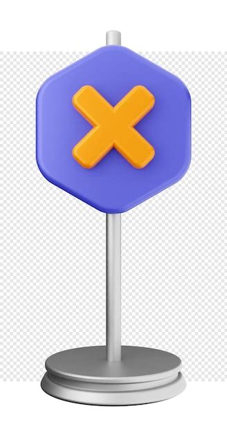 Premium PSD 3d Caution Warning Alert Sign Icon Illustration Render