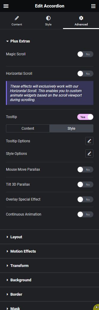 Global Tooltips Settings Overview The Plus Addons For Elementor