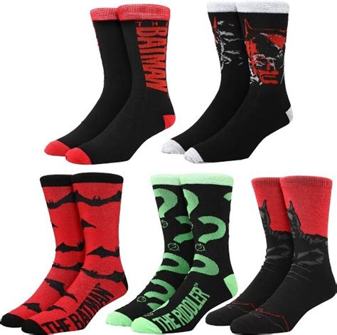 The Lego Batman Movie The Batman Movie 5 Pack Caual Crew Sock For Men