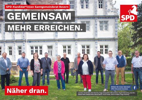 SPD Kandidat innen für den Samtgemeinderat Bevern SPD Unterbezirk