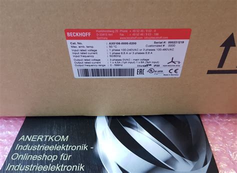 Beckhoff Ax5106 0000 0200 Digital Compact Servo Drives 6a Andre Ertel