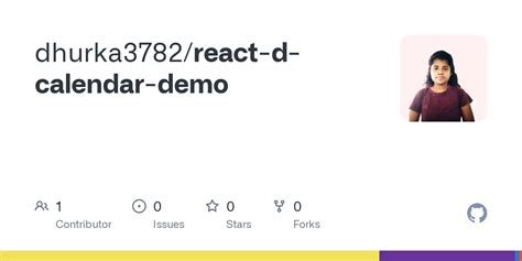 Github Dhurka3782react D Calendar Demo