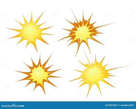 Explosion Blast Symbol Element Vector Illustration Stock Vector