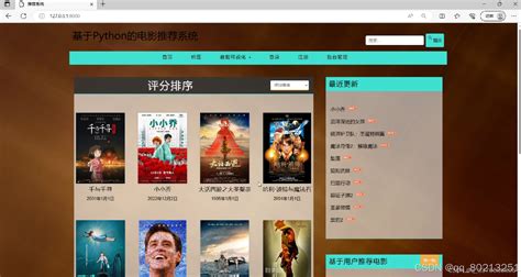 基于python电影推荐系统 协同过滤推荐算法 爬虫可视化 毕业设计基于python与协同过滤算法的个性化电影推荐系统设计与实现研究 Csdn博客