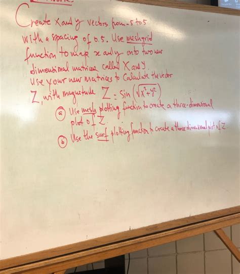 Solved Create X And Y Vectors From To With A Spacing Of Chegg