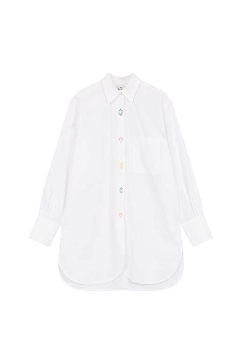 Paul Smith폴스미스 Ps Paul Smith 여성 자수 버튼 스트레치 셔츠 Sivillage 에스아이빌리지