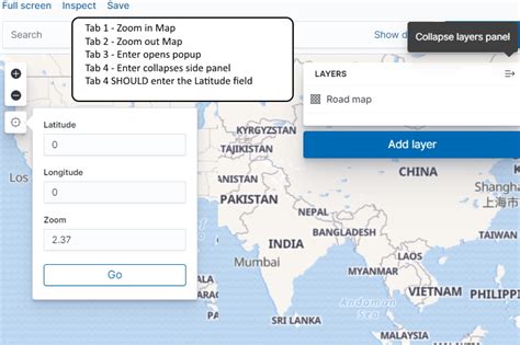 Accessibility Maps Keyboard Navigation Multiple Issues Issue Elastic Kibana
