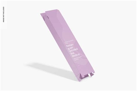 Premium Psd Rectangular Unfolded Box Mockup Perspective